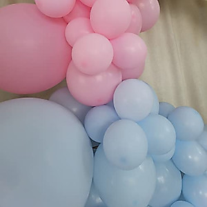 Pastel Pink Blue White Balloons Garland Kit 128 pcs 18 inch 10 inch 5 inch Latex Balloons Arch for Baby Shower Birthday Wedding Engagement Anniversary Christmas Party Decorations