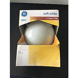 Ge Decorative G40 Globe Bulb 100W 1260 Lumens Med Base White