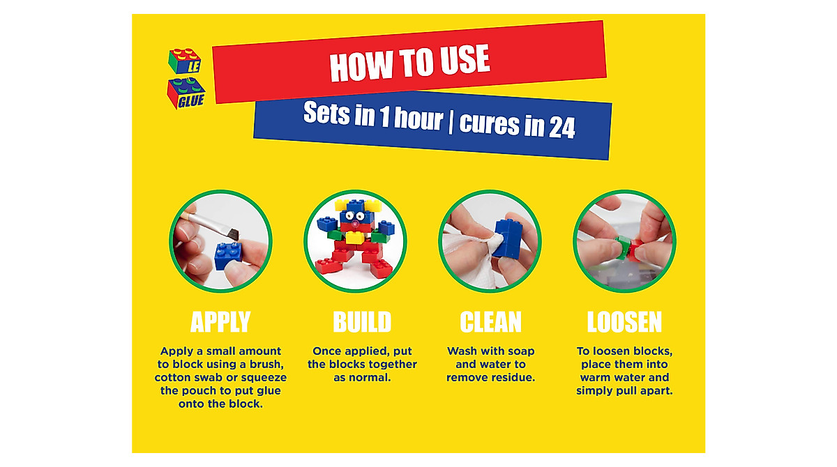 Le Glue: Non-Permanent Adhesive for Building Blocks