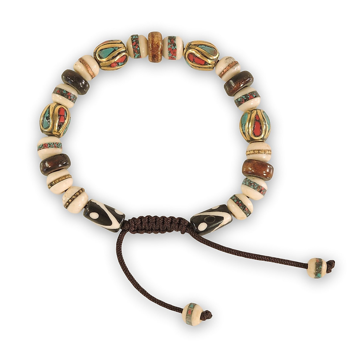 Hands Of Tibet Embedded Medicine Bracelet Yoga Healing Beads Adjustable Wrist Mala Many Color Choices (Multi)