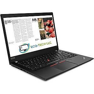 LENOVO ThinkPad T490s 14.0'' FHD Laptop, Intel Quad-Core i7-8665U up to 3.90GHz, 32GB DDR4 RAM, 512GB SSD, Backlit Keyboard, Wi-Fi, Bluetooth, Windows 10 Pro 64-bit (Renewed)