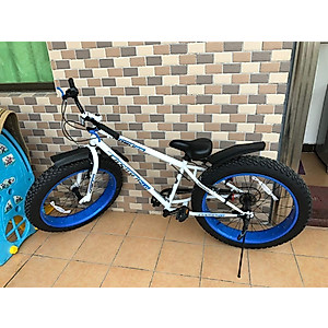 WIROJ BlueSunshine Fat Tire Bike Fenders, 26 inch Snow Bicycle Bike Front Rear Mudguard Cycling Bike Fender for Mountain Bike