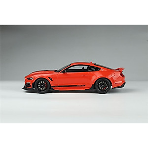 2021 Super Snake Coupe Red with Black Stripes USA Exclusive Series 1/18 Model Car by GT Spirit for Acme US058