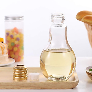 BESTOYARD 500ML Light Bulb Shaped Bottle Glowing Glass Cup Novelty Drinking Bottle for Party Home Bar Drinks Beers Cocktails