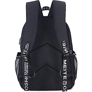 Roffatide Anime Hero Academia Backpack Printed College School Bag Laptop Backpack with USB Charging Port & Headphone Port