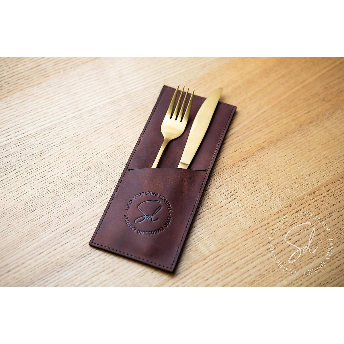 Custom Personalized Leather Cutlery Organizer-Utensil Holder, Utensil Organizer, Silverware Holder, Cutlery Holder, Spoon and Fork Holder, Silverware Sleeves, Flatware Holder, Cutlery Wrappers