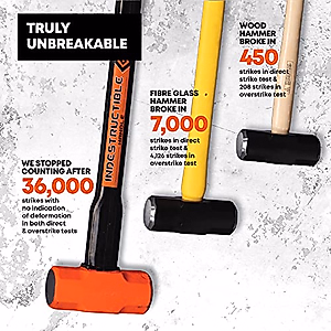 Groz 34521 16" Indestructible Sledge Hammer, 6 lb