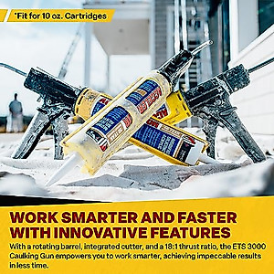 Dripless 10oz Industrial Ergonomic Composite Caulk Gun