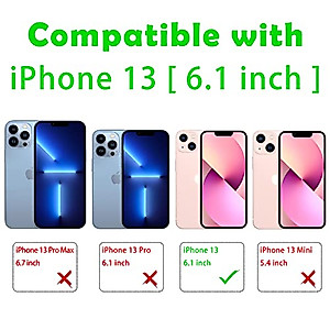 Crosspace Women Phone Wallet Case Compatible for iPhone 13 with Card Holder,Premuim Leather with Flowers add Good Feelings Charms,Easily 3 Cards,Kickstand,Raised Coner Protections(Pink,6.1inch)