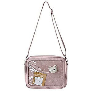Luxury Pu Ita Bag Crossbody Women Sweet Bags Cute Transparent Pocket Japanese Style Shoulder Purse purses for women shoulder bag hobo