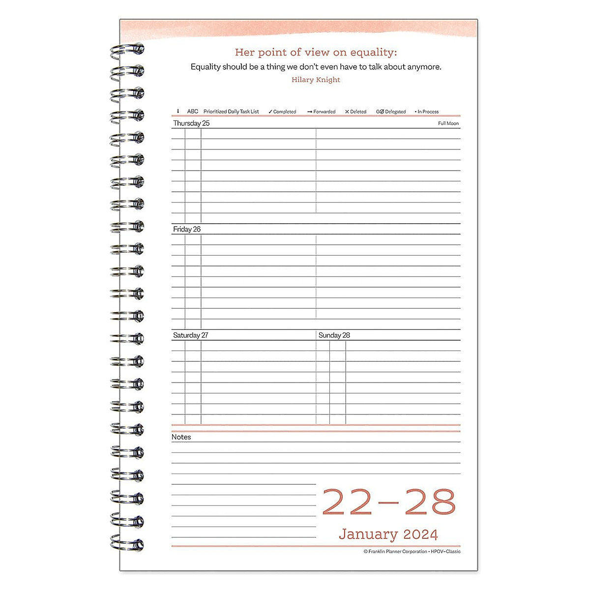 FranklinCovey - Her Point of View Weekly Wire-Bound Planner (Classic, Jan 2024 - Dec 2024)