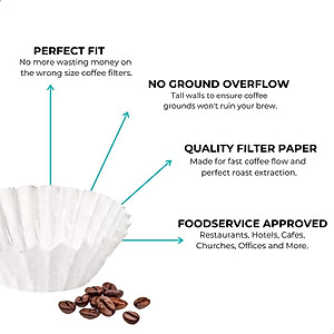 Coffee Filters, 8/12-Cup Size, 300/Pack (Authorization Seller)