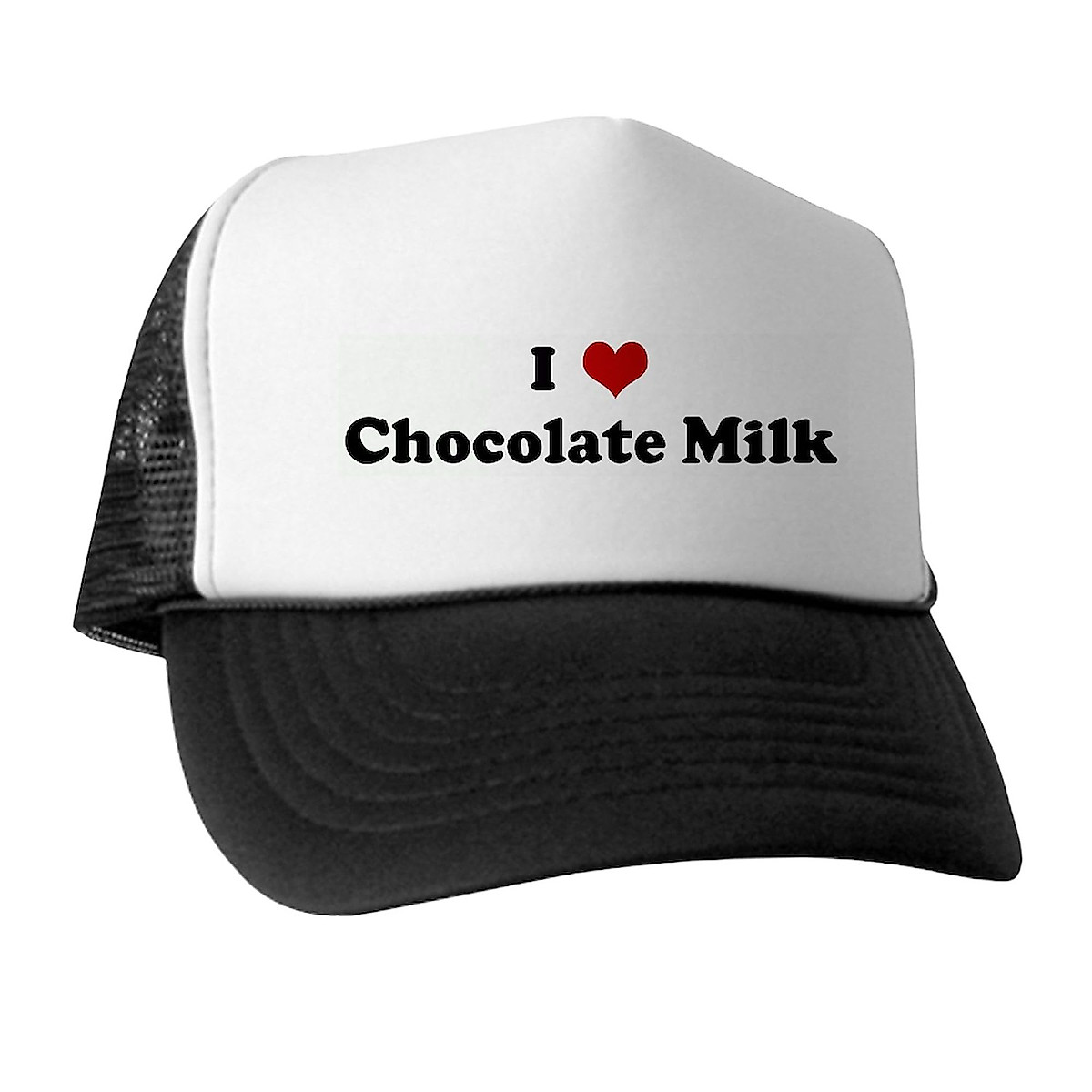 CafePress I Love Chocolate Milk Snapback Trucker Hat