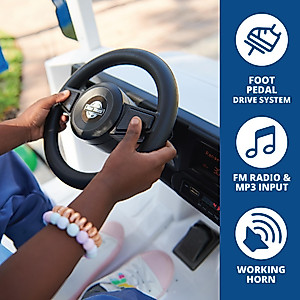 Kid Trax 6V USPS Mail Truck Ride-On Toy for Kids, Ages 3-5, Max Weight 60 lb, Includes Mailbox, Play Envelopes, Working Headlights/Horn, FM Radio/MP3 Input, Mail Truck, Kids Mail Truck, Kids Carrier