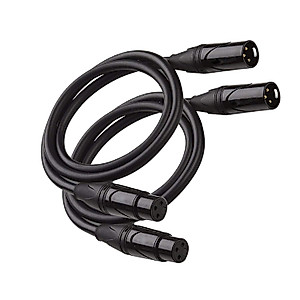 traderplus 2 Pack 6 ft XLR Male to Female Microphone Cable