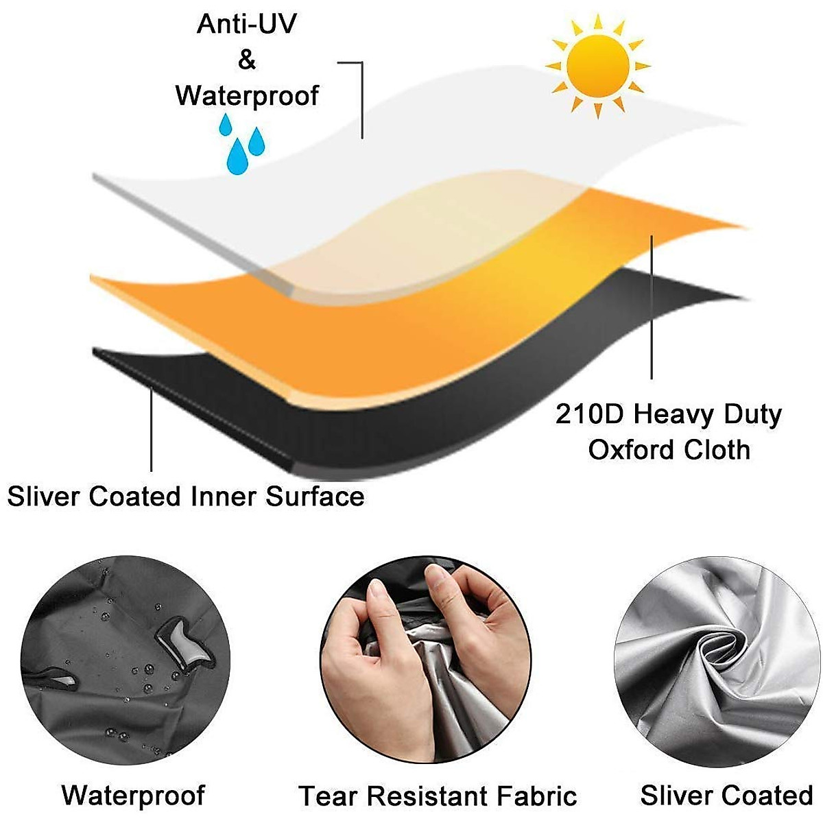 nomiou Outdoor tractor Lawn Mower Cover Heavy Duty, Universal Fit with Drawstring,72X 46 x54inch