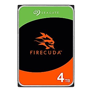 Seagate FireCuda HDD 4TB Internal Hard Drive HDD - 3.5 Inch CMR SATA 6Gb/s 7200RPM 256MB Cache 300TB/year with Rescue Services (ST4000DX005)