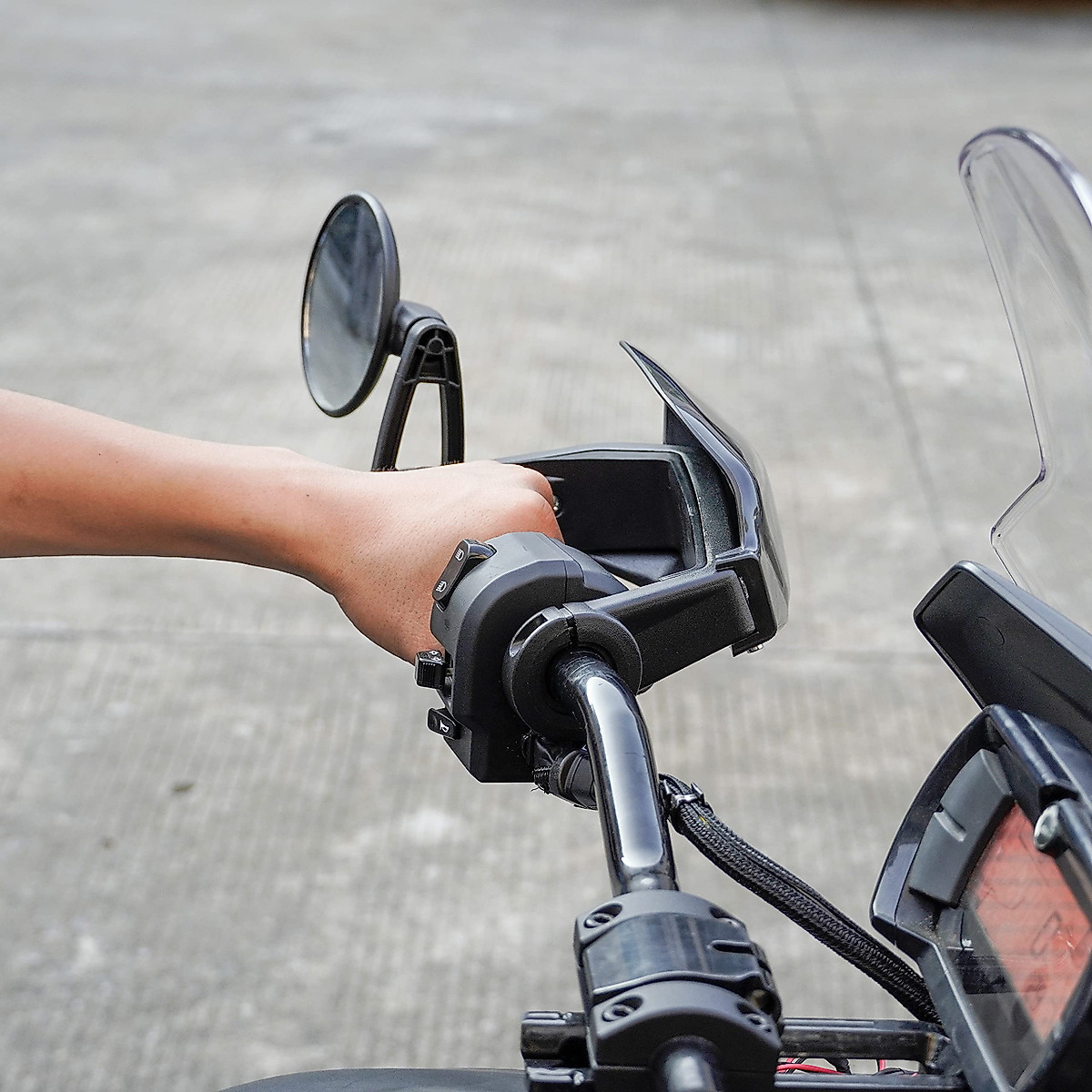 SAUTVS Black Handguards Protector Wind Deflector for Can Am Ryker, Plastic Hand Guards Air Deflector Kit for Can-Am Ryker 600 900 Sport Rally Edition All Models Accessories (2PCS, Replace #219400894)