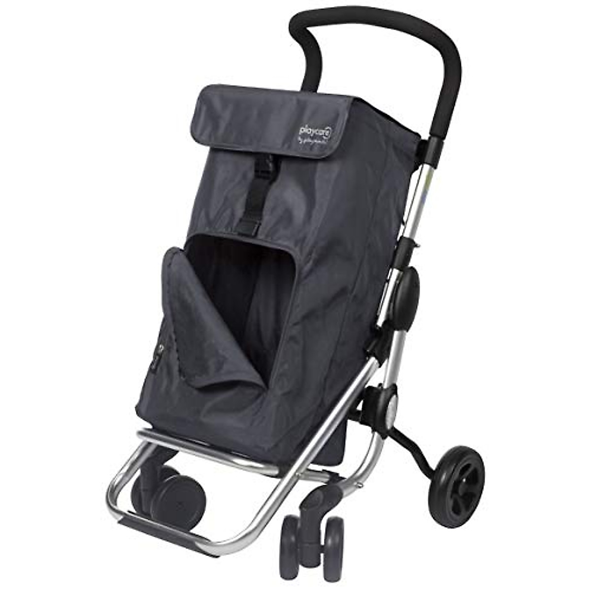 Playmarket Playcare Folding Shopping Cart with Swivel Wheels, Navy