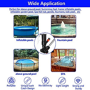 2023 Upgraded Small Pool Vacuum for Above Ground Pool w/Unique Lock Catch,48" Pool Pole,Brushes &Leaf Bag kit,Portable Swimming Pool Vacuum Head Cleaner,Pool Leaf Vacuum for Spa Hot Bub,Inground Pool