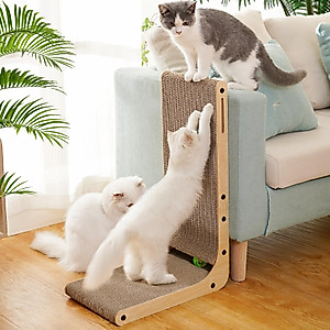 Familypoint Cat Scratcher, Cat Scratching Post with Ball Cat Toy, Large Cat Scratcher for Indoor Cats with Catnip,Cat Scratching Board Cardboard Cat Scratcher with Double-Sided Usability