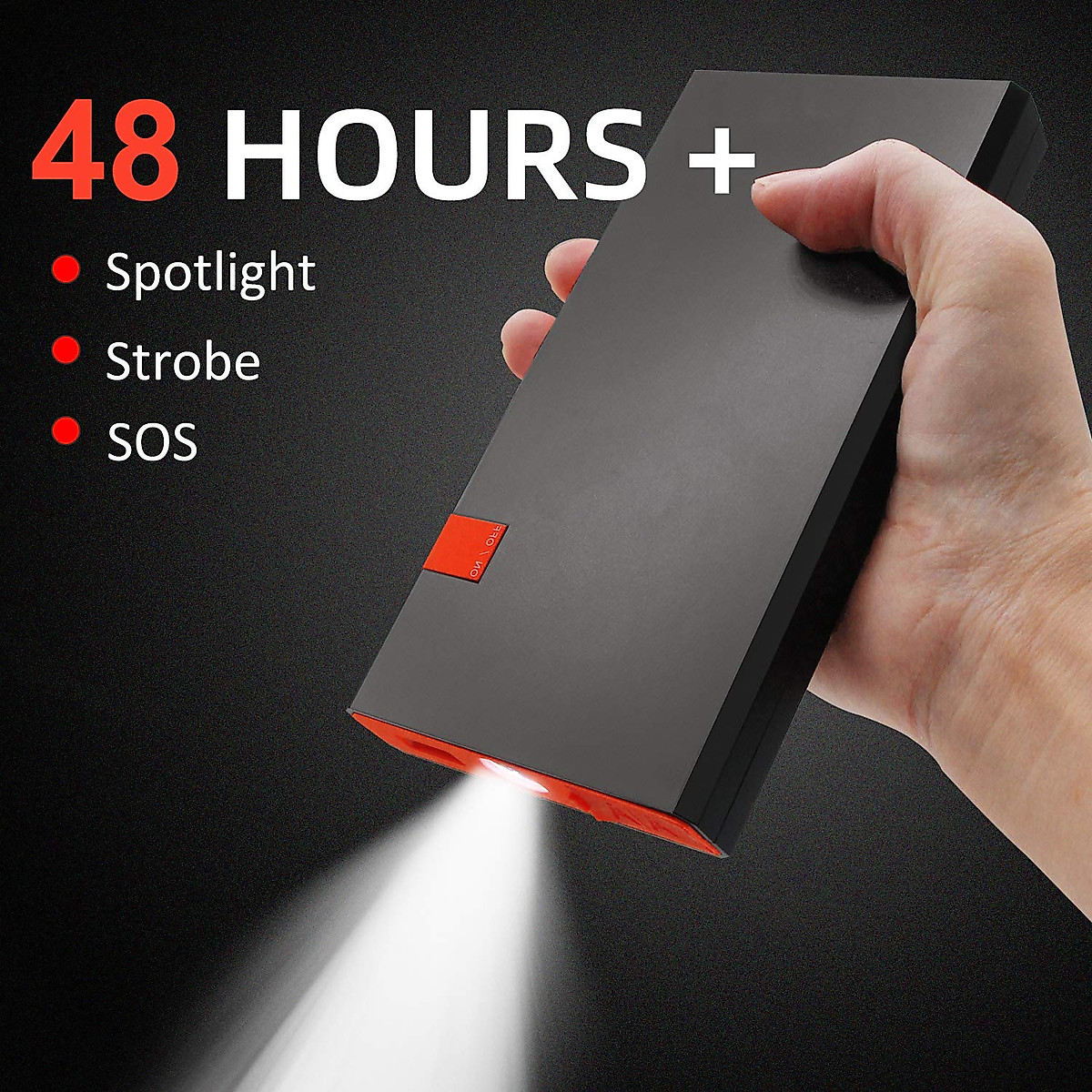 TIWKICH A13 Car Jump Starter 1000A (Up to 5.0L Gas and 2.0L Diesel Engines),12V Lithium Auto Portable Battery Charger jumpstart Booster Pack with LED Light and Tpy-c