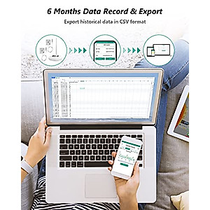 MOCREO ST5 WiFi Thermometer Freezer Alarm, Email Alert, App Notification, Data Logging Export, No Subscription Fee, Remote Wireless Temperature Sensor for Refrigerator, Freezer, Hot Tub (2 Pack)