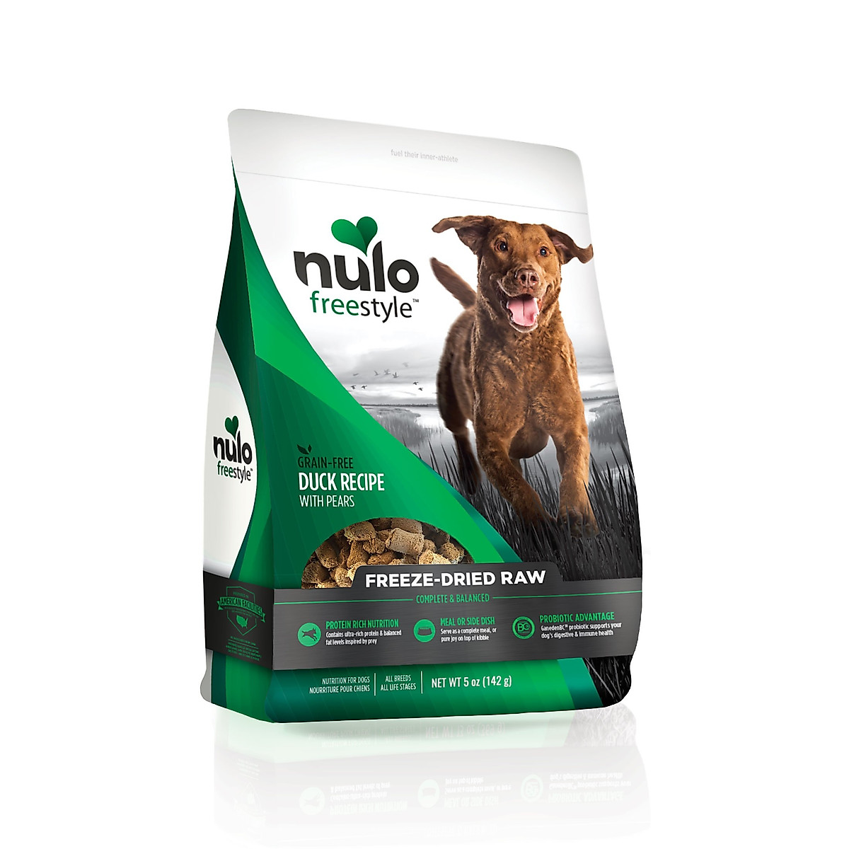 Nulo Freeze Dried Raw Dog Food Variety Pack: Natural Grain Free Formula with GanedenBC30 Probiotics for Digestive & Immune Health - All Ages & Breeds - 3 x 5oz Bags (Beef, Lamb, Duck)