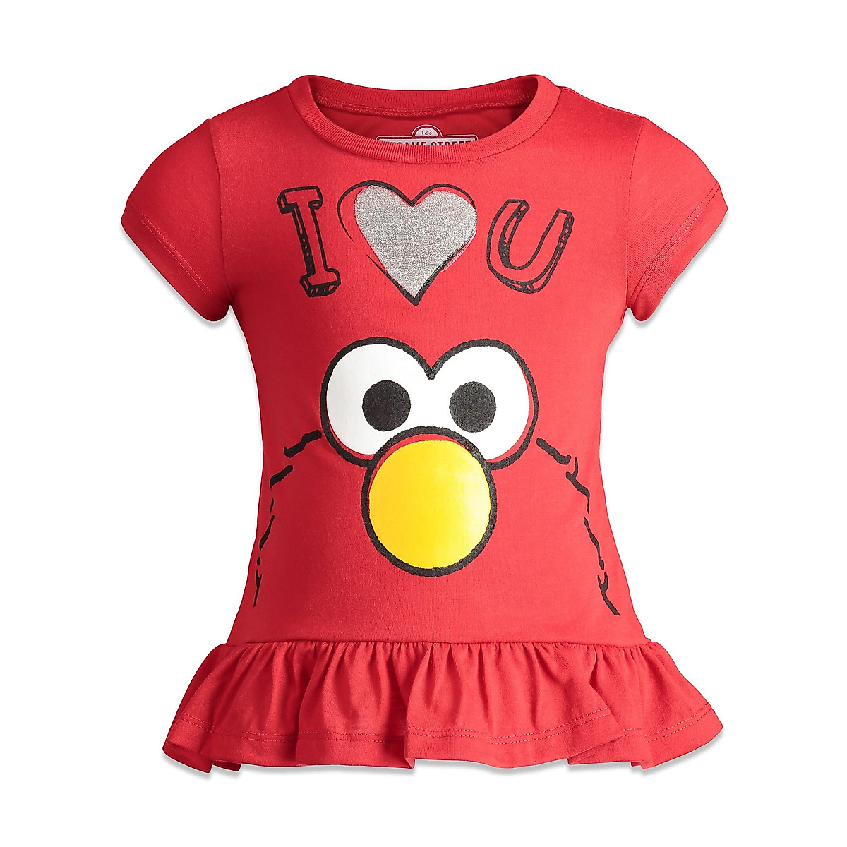 Sesame Street Elmo Big Bird Cookie Monster Toddler Girls T-Shirt and Leggings Outfit Set Red 2T