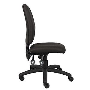 Boss Office Products Multi-Function Fabric Task Chair without Arms in Black (B3035-BK)