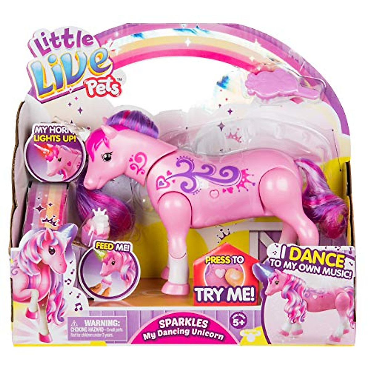 Little Live Pets - Sparkles My Dancing Interactive Unicorn | Dances & Lights to Music - Engaging Fun - Batteries Included | For Ages 5+
