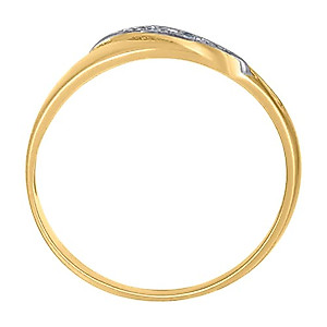 10k Two tone Gold Womens CZ Cubic Zirconia Simulated Diamond Fashion Ring Measures 4.7mm Wide Jewelry for Women