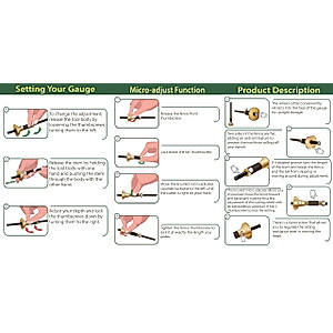 Wheel Marking Gauge Kit - 2 Extra Cutter Wheels, Roll Stop Head, Micro Adjuster, Metric Imperial Ruler, 7'' Brass Marker Tool for Woodwork