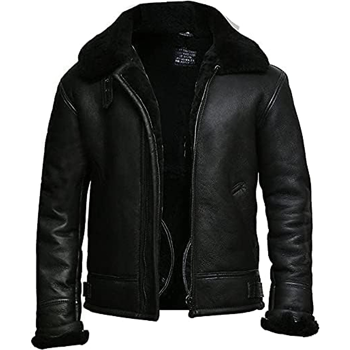 RAF Aviator Brown Bomber Real Shearling Real Sheepskin Leather Flight Jacket mens b3 jacket B3 Bomber Jacket