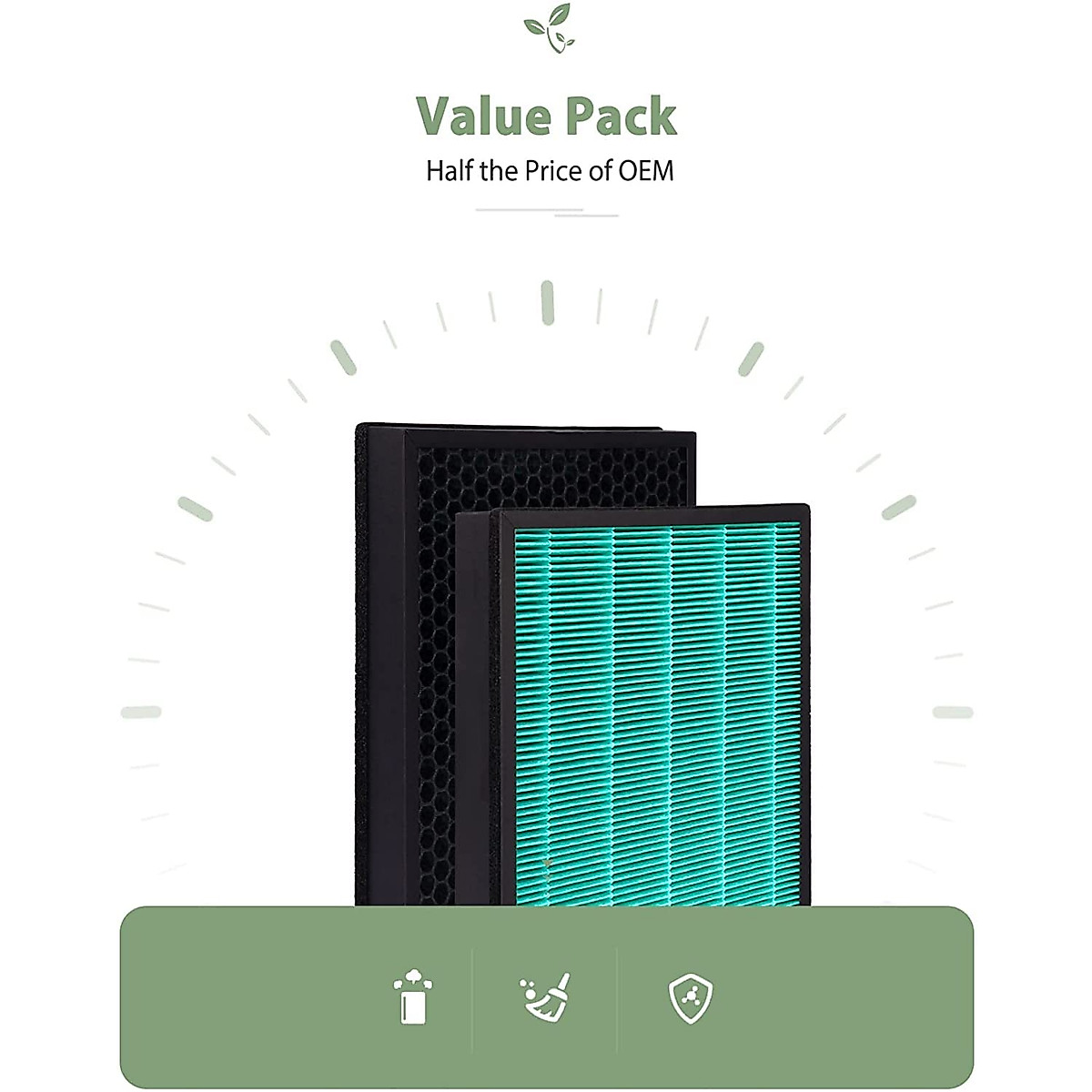 2-Pack Airmega 300 Filter Replacement for Coway 300/300S Air Purifiers, Replace Airmega Max2, 3111635