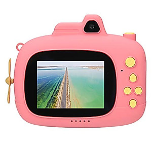 LZKW Children Camera, HD Camera Toy Electronic Gift IPS Screen with Small Game for Taking Photos for Recording Videos(Pink)
