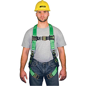 Honeywell Miller by Honeywell P950FDQC/XXLGN DuraFlex Python Full-Body Ultra Harnesses with Front D-Ring and Comfort D-Pad, XX-Large, Green