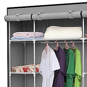 Sunbeam Home Basics, Grey Storage Closet with Shelving