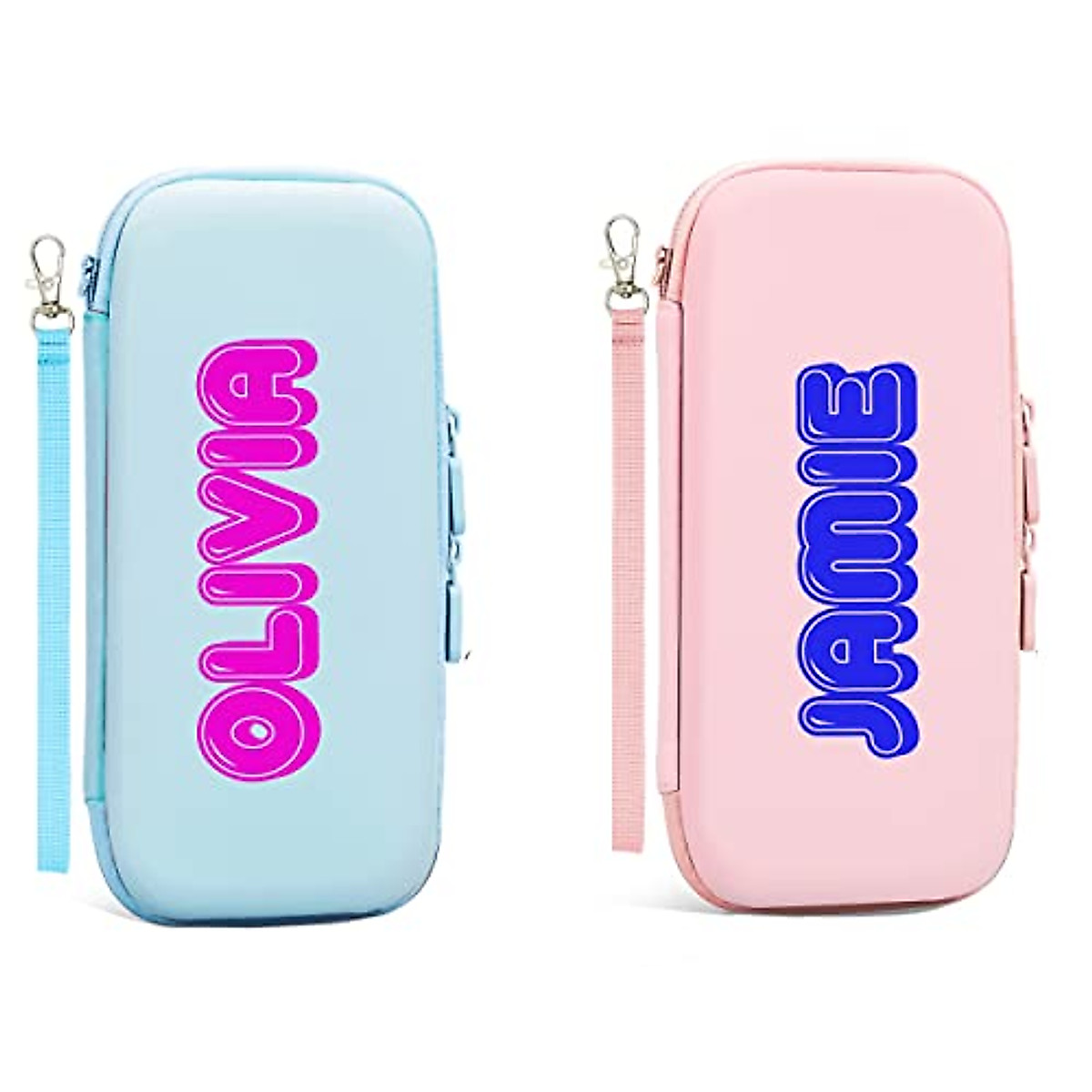 Carry Case Made For Nintendo Switch/Switch OLED Console Custom Name Case with 10 Games Cartridges Protective Travel Case Cool Groovy 3D Name NC3