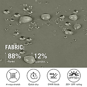 baleaf Women's Hiking Shorts Bermuda Long Knee Length Quick Dry Stretch Elastic Waist for Camping, Travel Sage Green Size XL