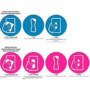 LoveHandle Universal Grip for Smartphone and Mini Tablet, Island Day Dream Design Elastic Strap with Purple Base