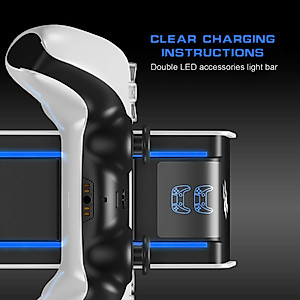 PS5 Charging Station Bonadget PS5 Controller Charging Station with Led Indicator PS5 Charging Dock with USB-C 2 Hours Fast Charging
