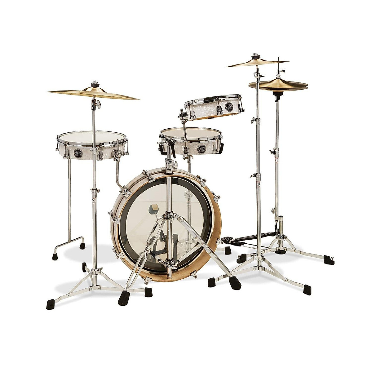 Drum Workshop Performance Series Low Pro 4-Piece Drum Shell Pack (White Marine FinishPly)