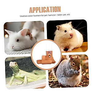 CIYODO Hamster Drinking Fountain Rat Waterers Water Bottles Spout Fresh Water Dispenser Hamster Waterer Bunny Feeder Automatic Pet Feeder Hamster Hideout Water Feeder Vertical Pp