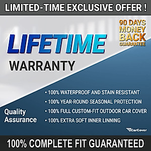 iCarCover Fits: [Chevy Camaro] 2016-2022 Premium Full Car Cover Waterproof All Weather Resistant Custom Outdoor Indoor Sun Snow Storm Protection Form-Fit Padded Cover with Straps