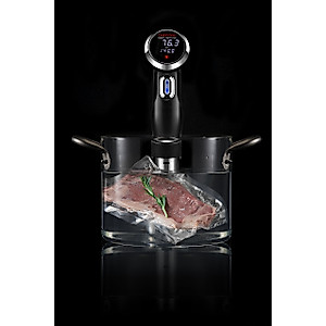 Chefman Sous Vide Immersion Circulator w/ Precise Temperature, Programmable Digital Touch Screen Display and Easy to Use Controls, Black