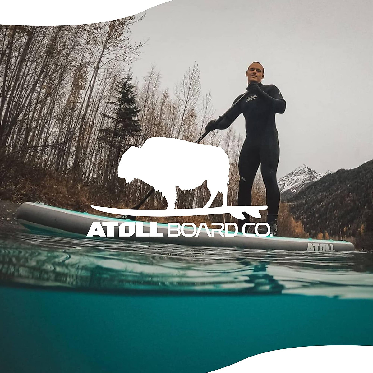 Atoll Inflatable Paddle Board with Premium SUP Stand Up Paddle Board Accessories & Back Pack, Non-Slip Comfort Deck for Unisex Adult - 11ft (Burgundy)