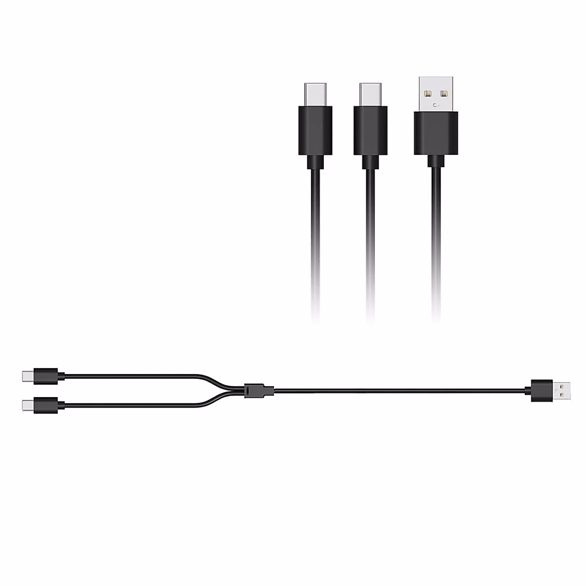 Charing Cord Cable for PS5,Fast 2 IN 1 Charging Type C Charger Cable Cord for PS5 VR2 for Switch Controller (Black)