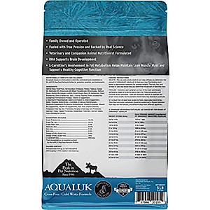 Annamaet Grain-Free Aqualuk Cold Water Fish Formula Dry Dog Food, (Salmon & Herring), 5-lb Bag