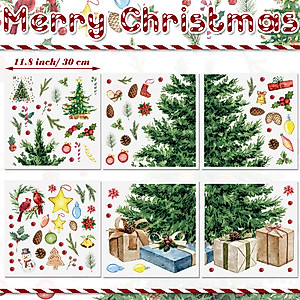 Spiareal Christmas Tree Wall Decals DIY Wall Decals Peel and Stick Christmas Tree Wall Stickers for Xmas Home Office Nursery Decor DIY Art
